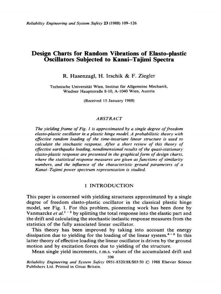 Design Charts For Random Vibrations of Elasto-Plastic Oscillators ...
