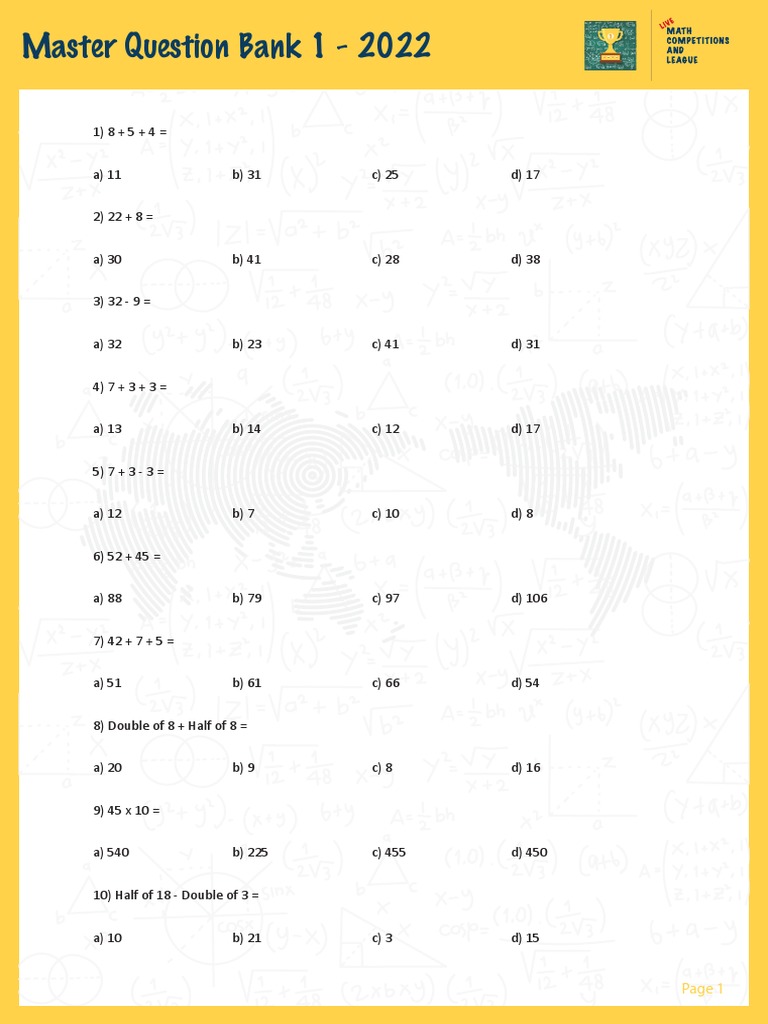 2-2022 Master Question Bank 1 | PDF