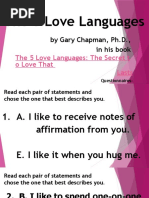 5 Love Languages Test | PDF