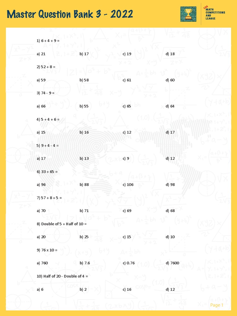 4-2022 Master Question Bank 3 | PDF