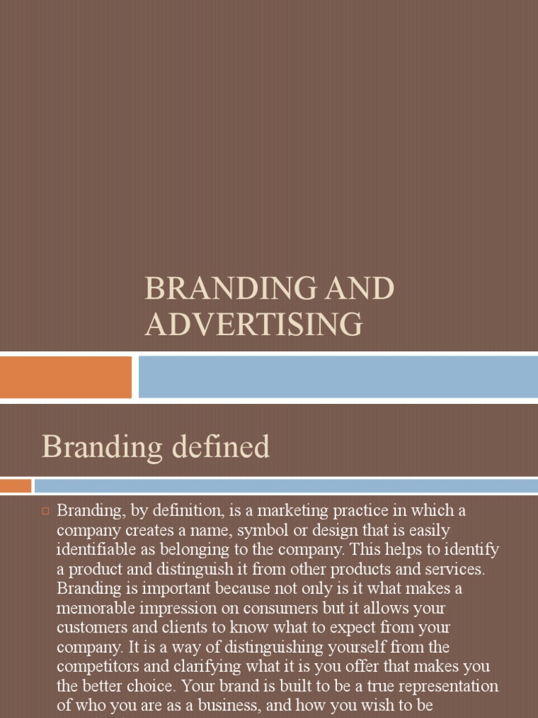 Branding and Advertising | PDF | Brand | Advertising