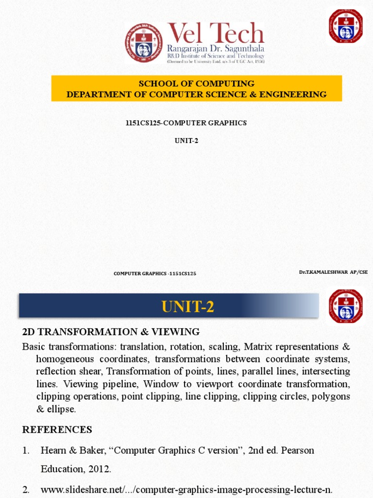 Unit 2 | PDF | 2 D Computer Graphics | 3 D Computer Graphics