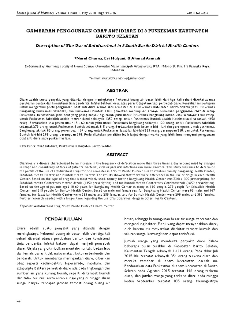 Gambaran Penggunaan Obat Antidiare Di 3 47c25b17 | PDF | Kesehatan Holistik