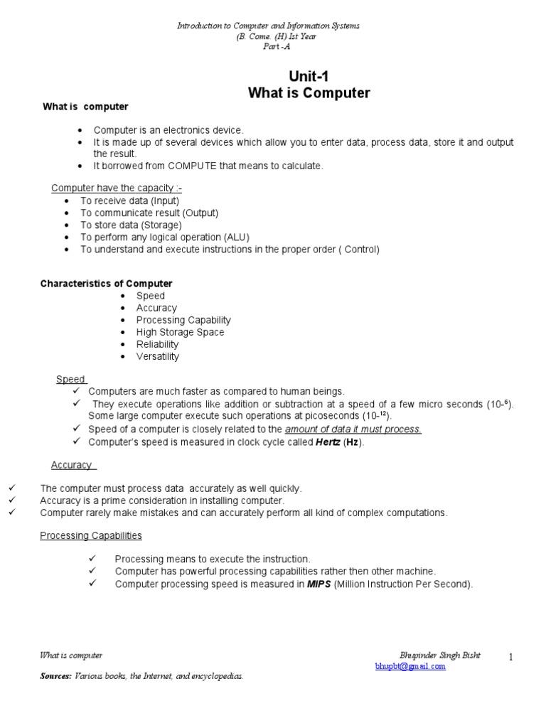 Unit1 1 | PDF | Computer Data Storage | Integrated Circuit