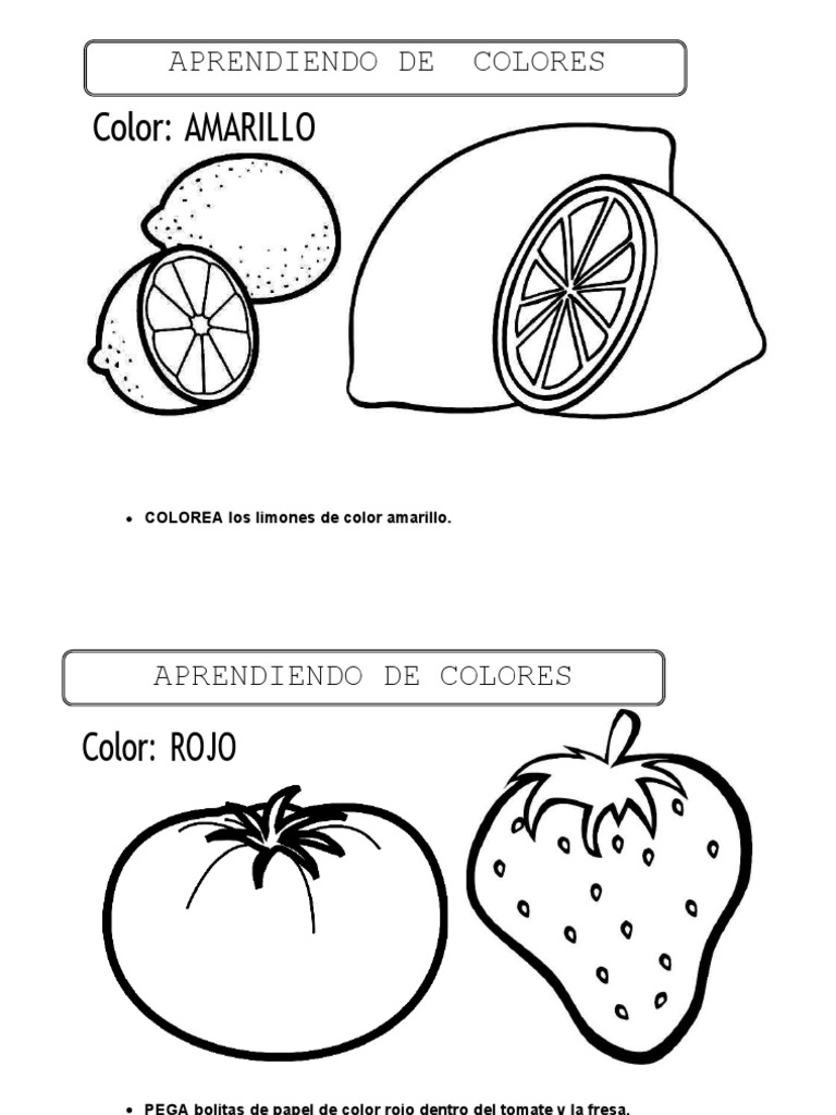 Color: AMARILLO: Aprendiendo de Colores | PDF