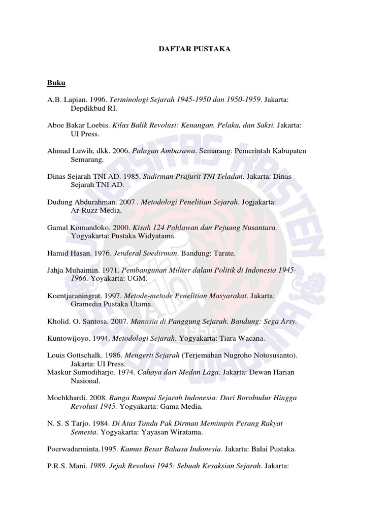 DAFTAR REFERENSI | PDF