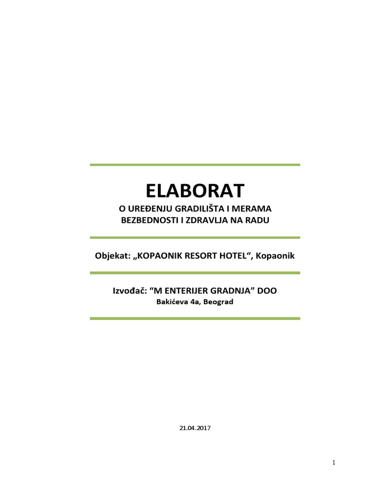 Elaborat | PDF
