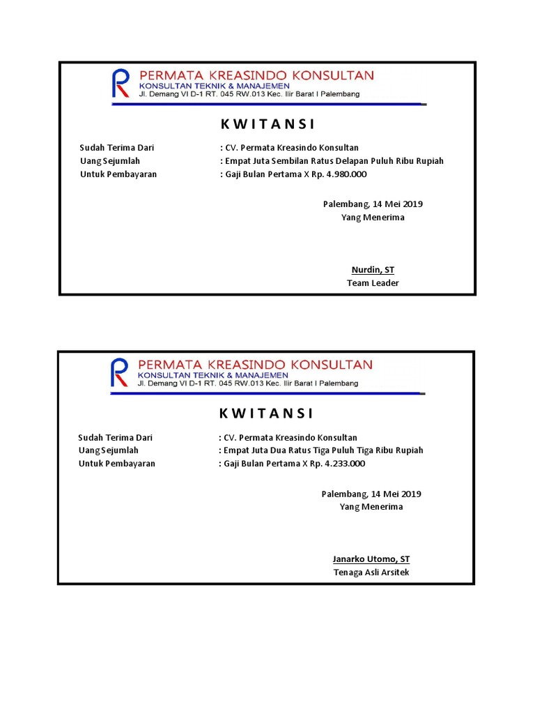 KWITANSI | PDF