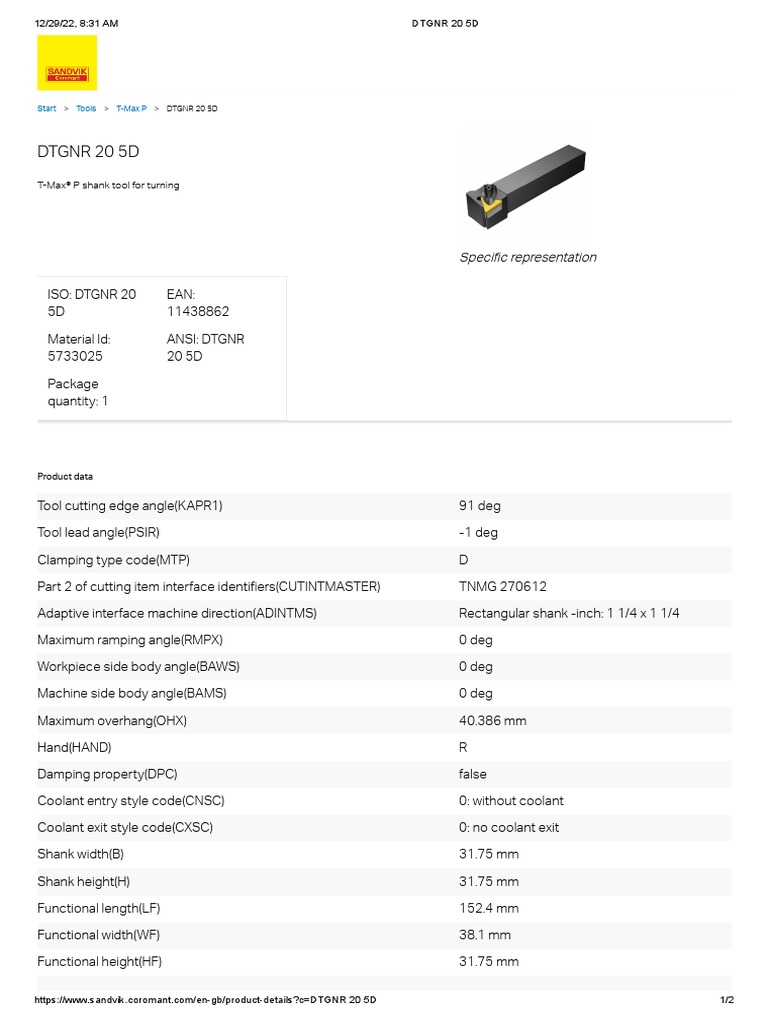DTGNR 20 5D | PDF | Manufactured Goods | Tools