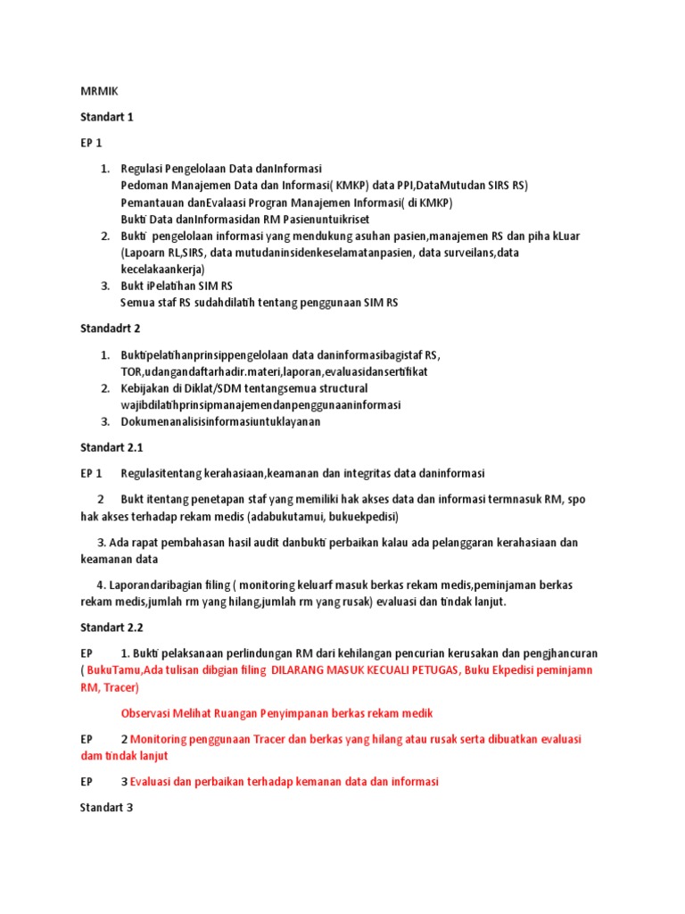 Standart MRMIK | PDF