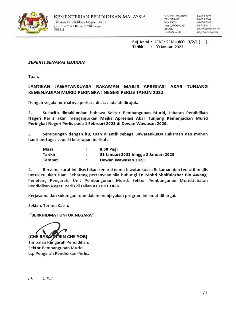 Seperti Senarai Edaran | PDF