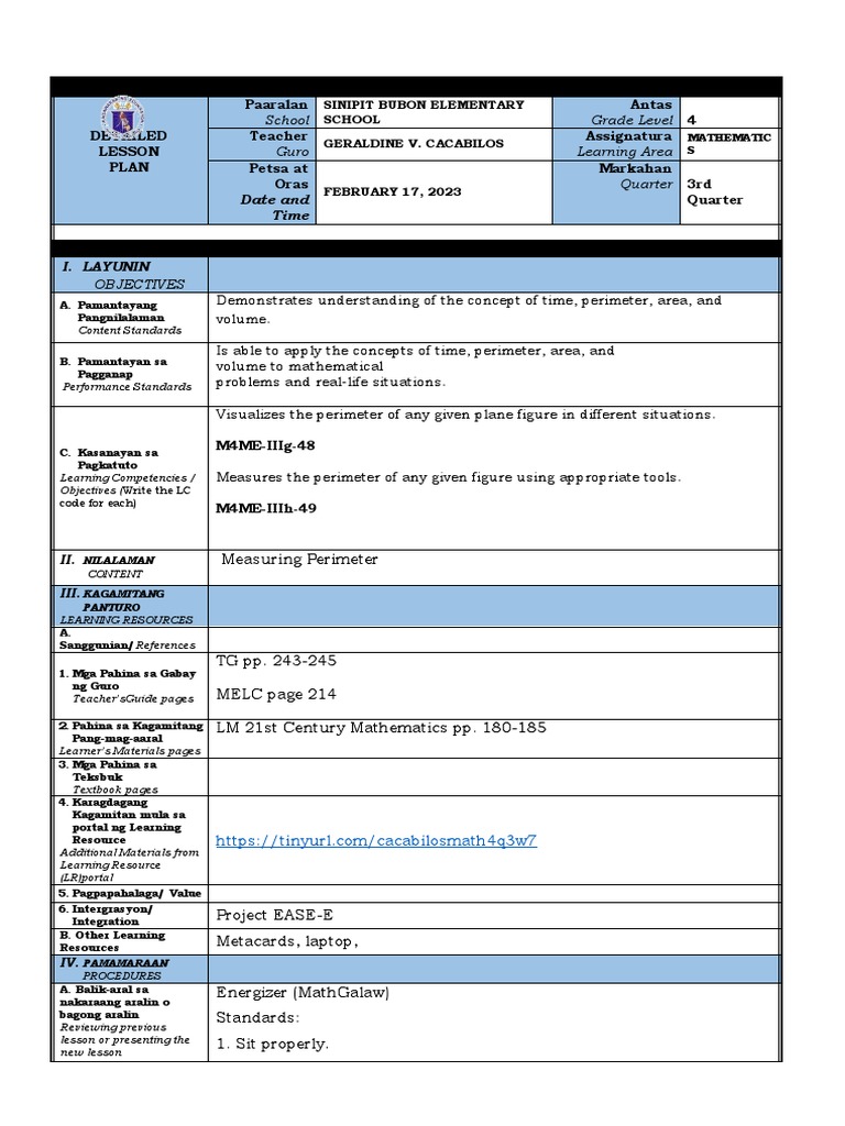 COT - 3rd Quarter 2023 | PDF | Measurement | Metre