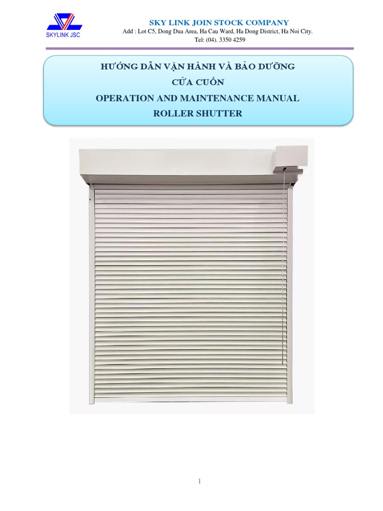 Roller Shutter Door PDF | PDF