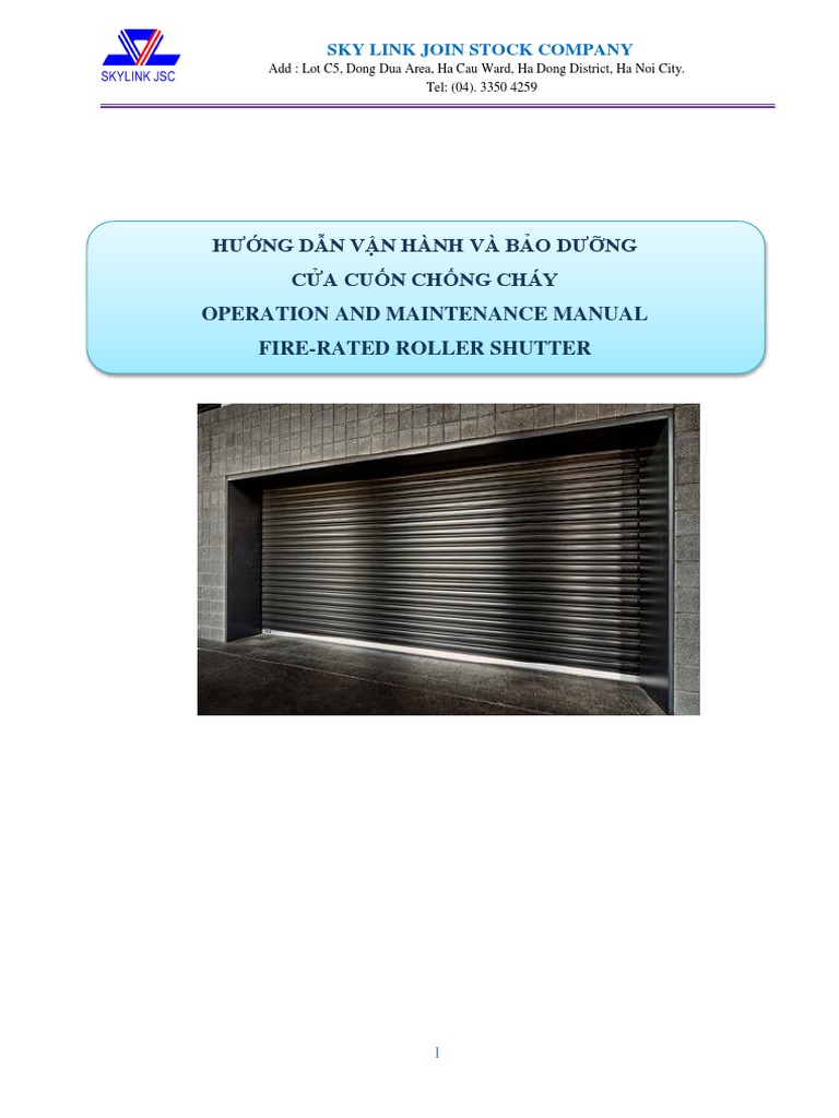 Fire Rated Roller Shutter Door PDF | PDF