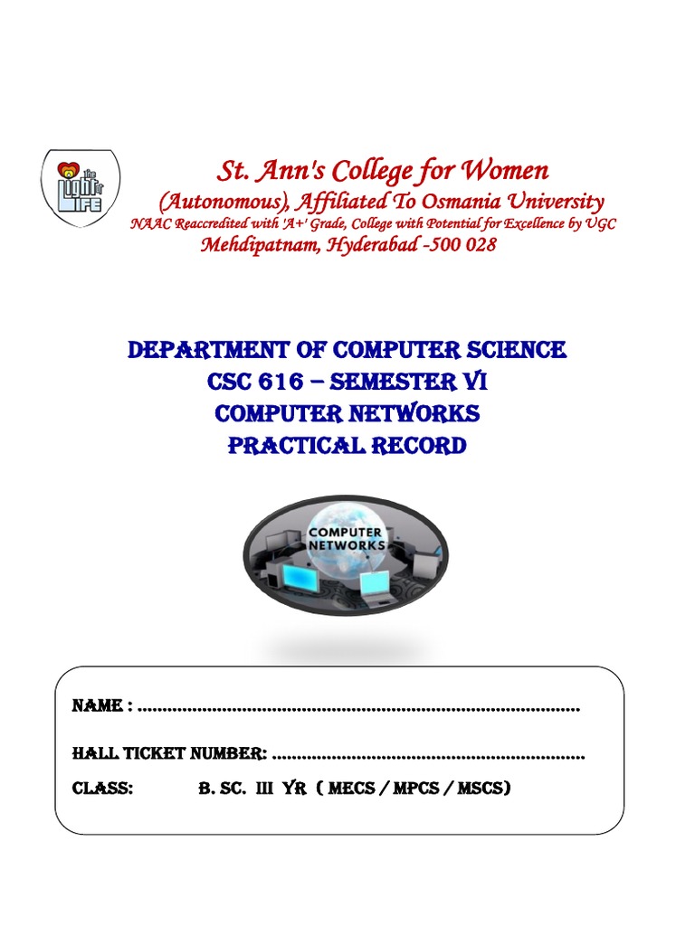 Computernetworks Labmanual Pdf Pdf Port Computer Networking Network Socket 