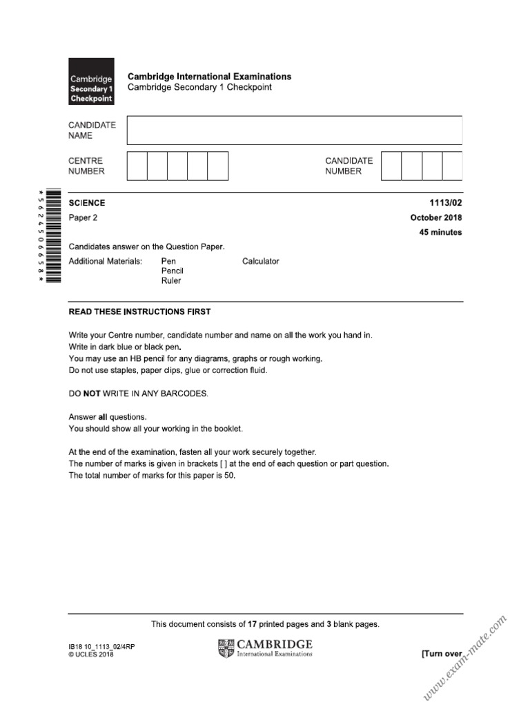 October 2018 Paper 2 Questions | PDF