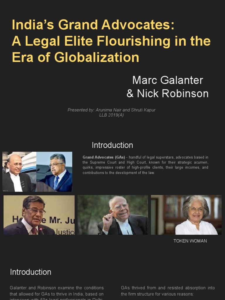 India's Grand Advocates Presentation | PDF | Advocate | Barrister