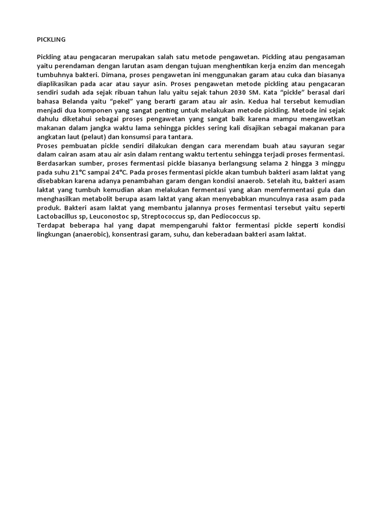 PICKLING | PDF