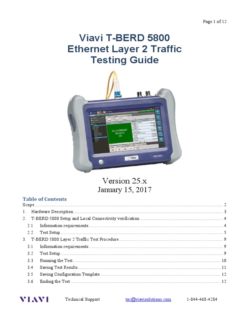 MTS-5800 Ethernet Layer 2 Traffic Testing Guide V25 - X | PDF | Data ...