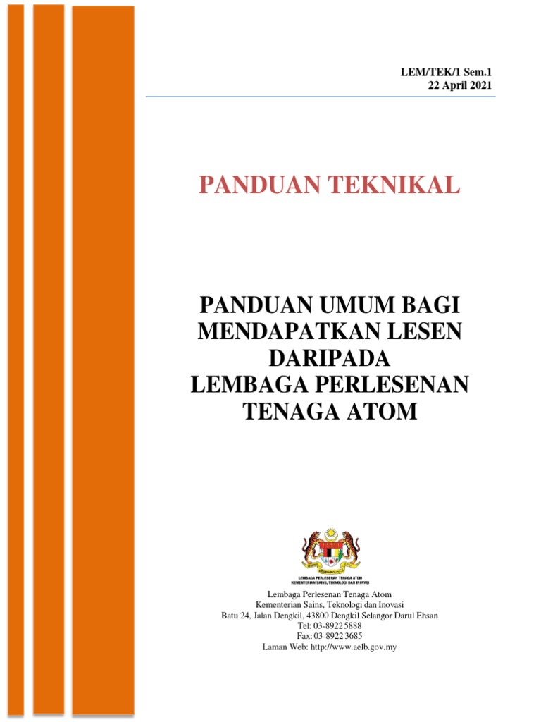 Panduan Teknikal: Panduan Umum Bagi Mendapatkan Lesen Daripada Lembaga ...