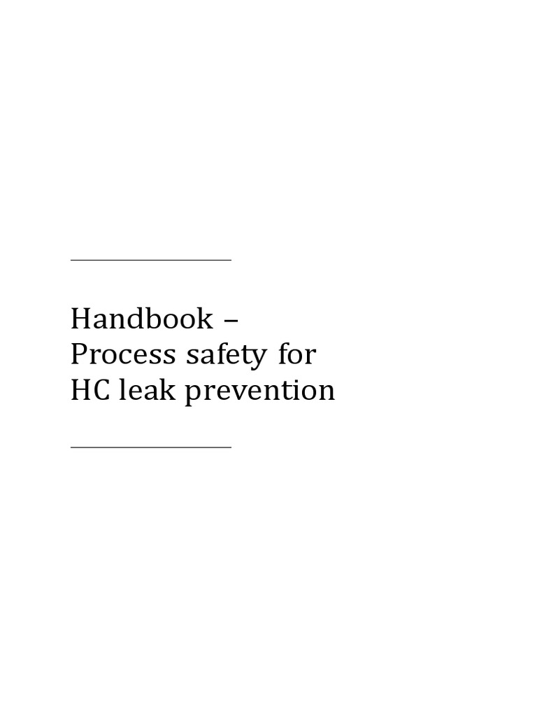 Handbook - Process Safety For HC Leak Prevention - Rev. 2 | Download ...