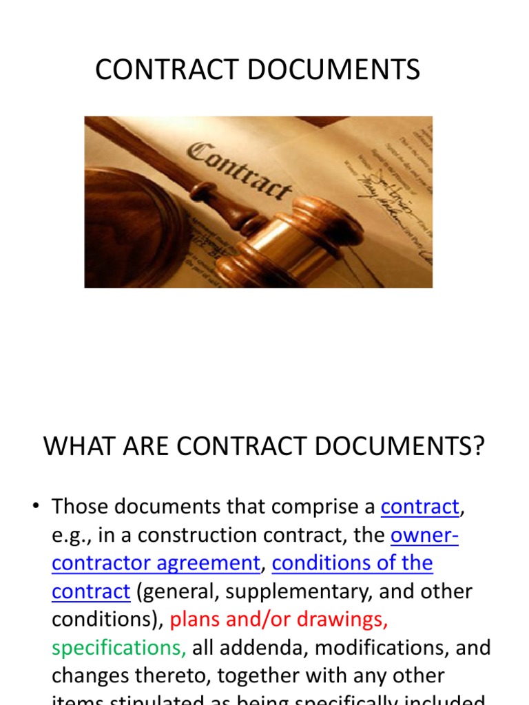 Contract Documents | PDF | Specification (Technical Standard) | Drawing