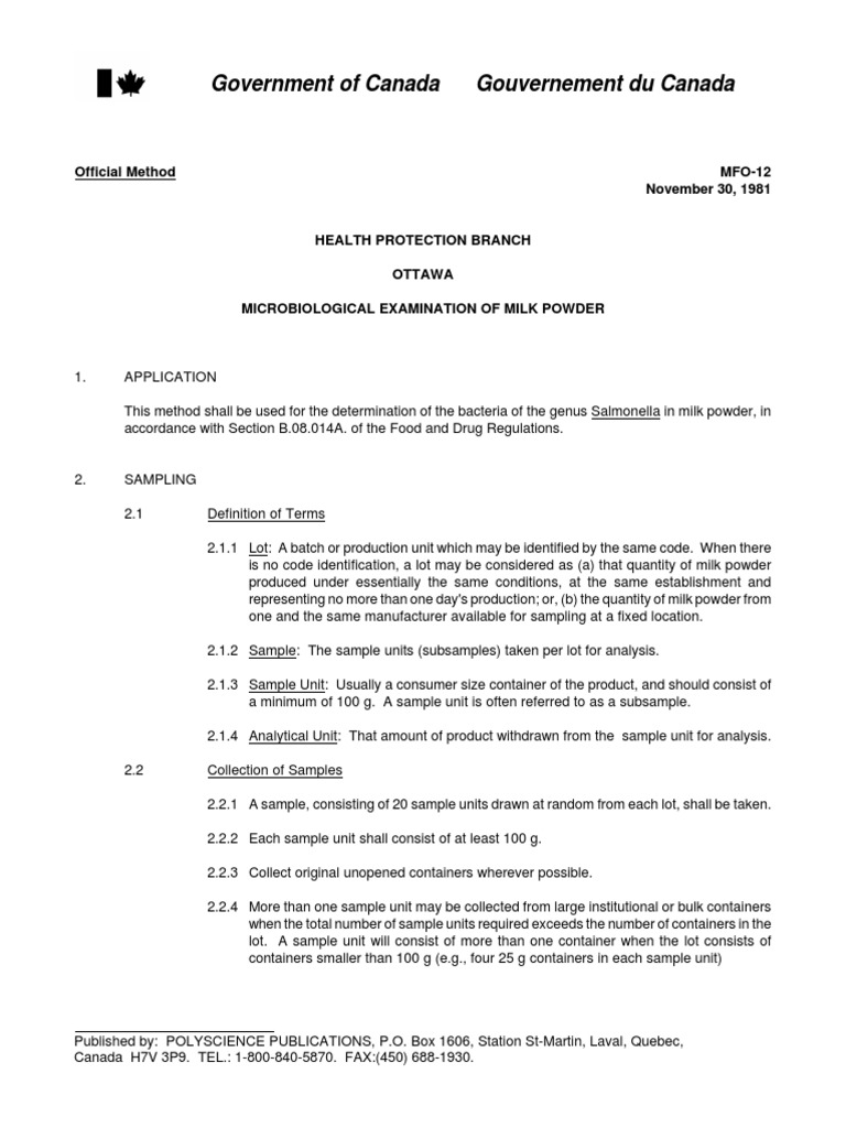 Milk Powder | PDF | Microbiology