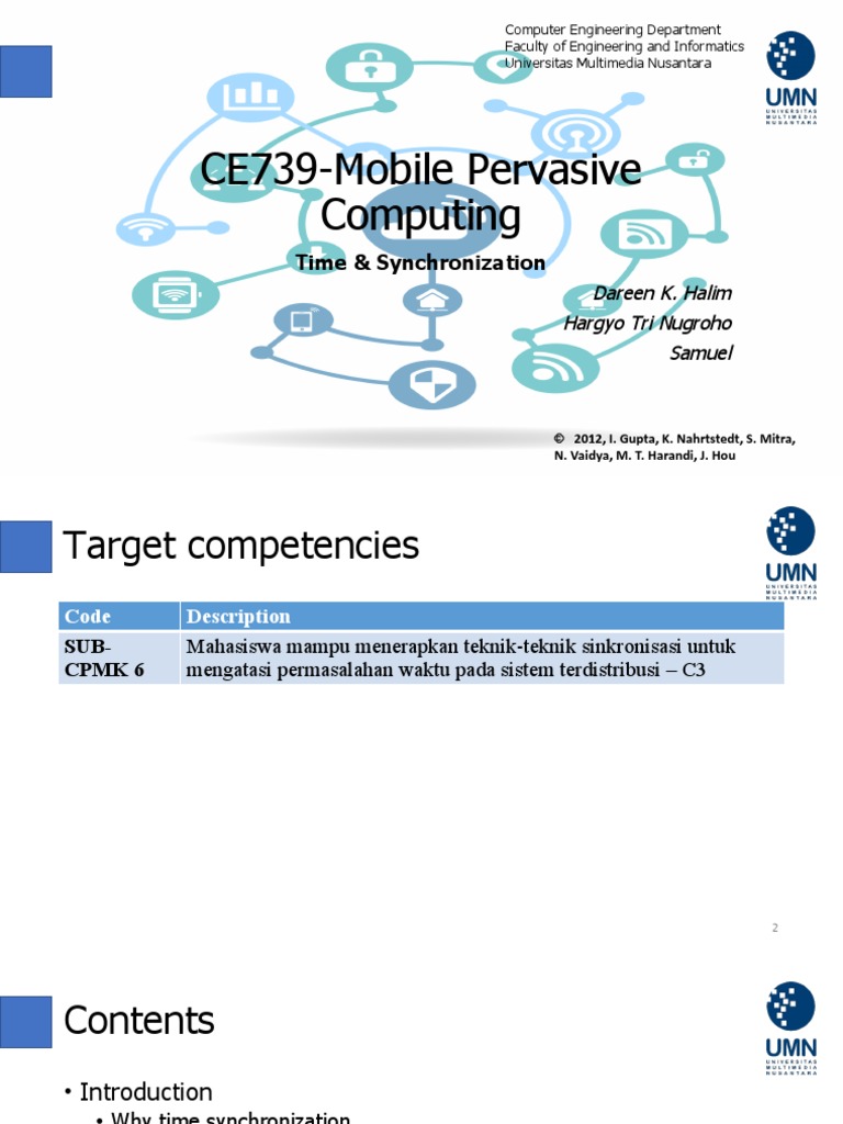 Materi-CE739-M06-Time Synchronization | PDF | Computer Engineering | Computing