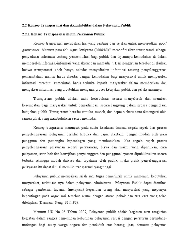 Transparansi dan Akuntabilitas Publik | PDF
