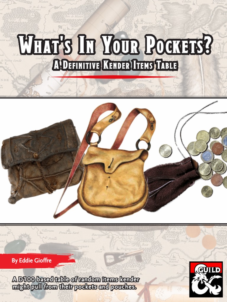 Whats in Your Pockets | PDF | Wizards Of The Coast | Dungeons & Dragons