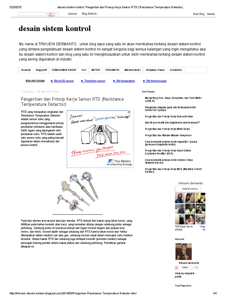 RTD Sensor Kerja dan Prinsip | PDF