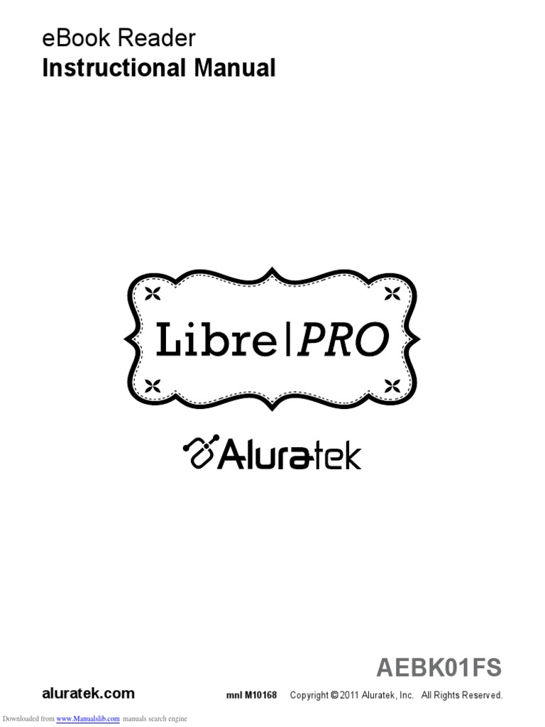 Aluratek Ebook Reader Manual | PDF | E Reader | Computing