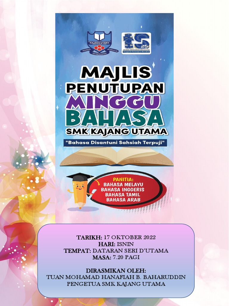 Buku Program Majlis Penutup Minggu Bahasa | PDF
