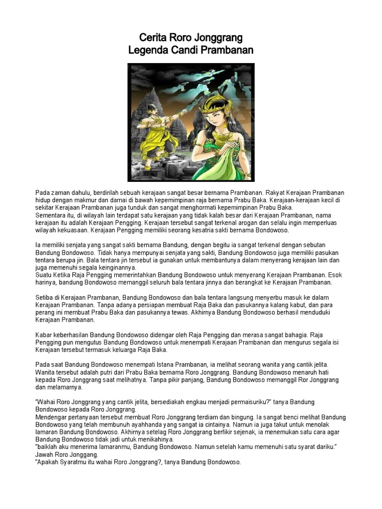 Cerita Roro Jonggrang | PDF