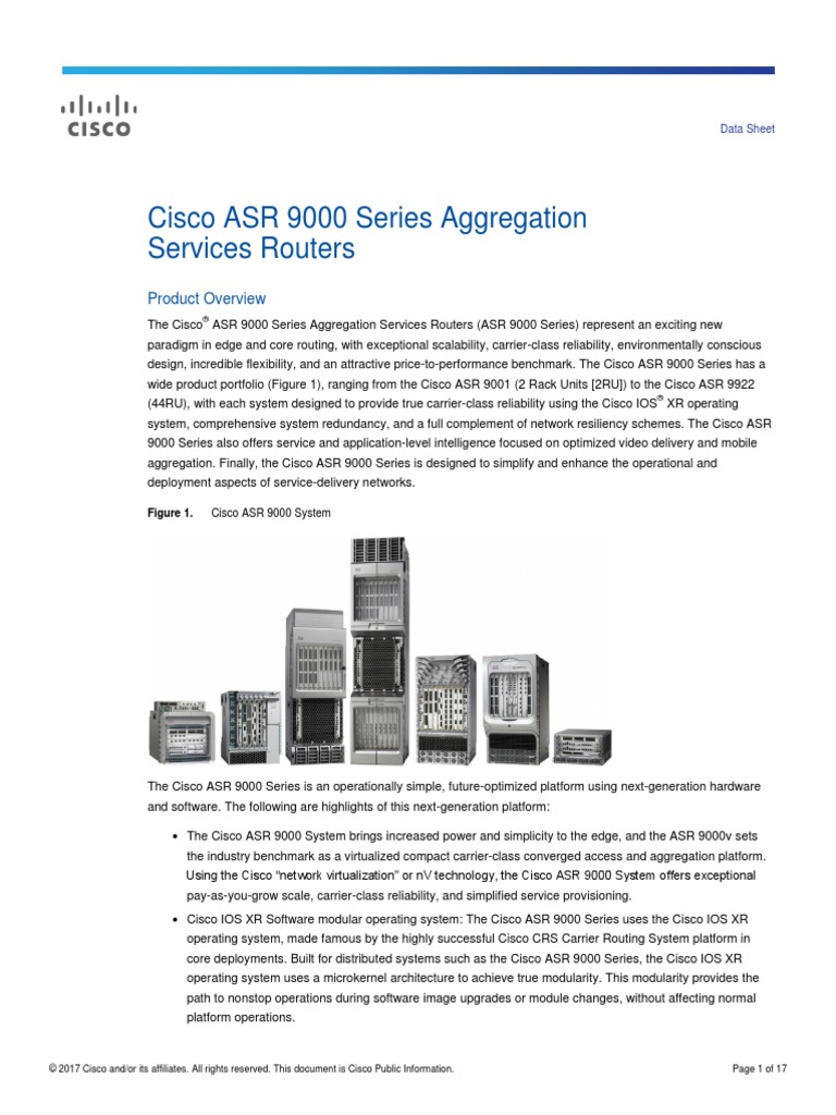 Cisco ASR 9000 Series Aggregation Services Routers: Product Overview | PDF | Multiprotocol Label ...