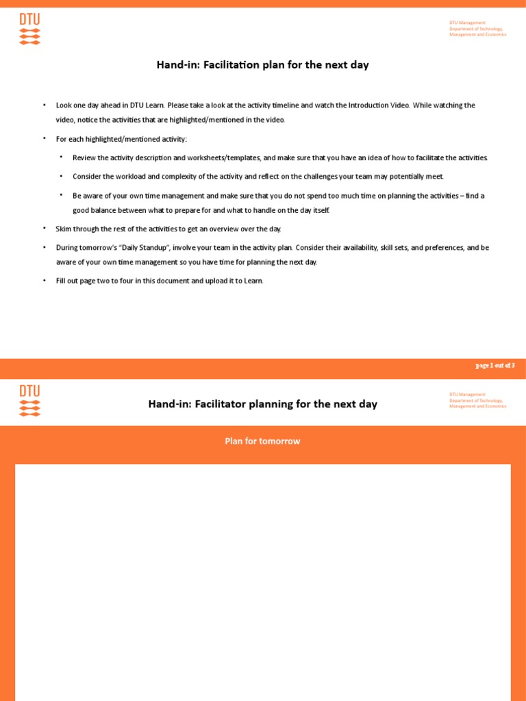Facilitator Plan Template | PDF | Communication