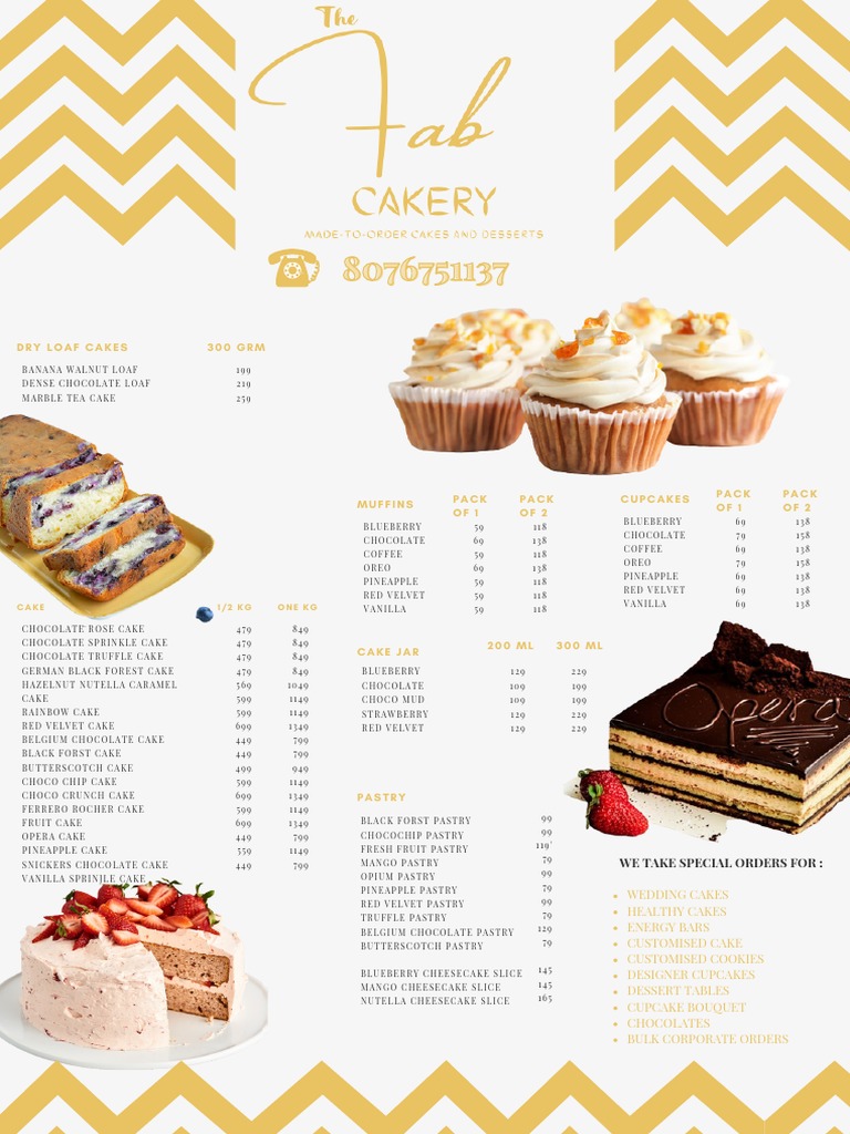 TFC Menu | PDF | Cakes | Snack Food