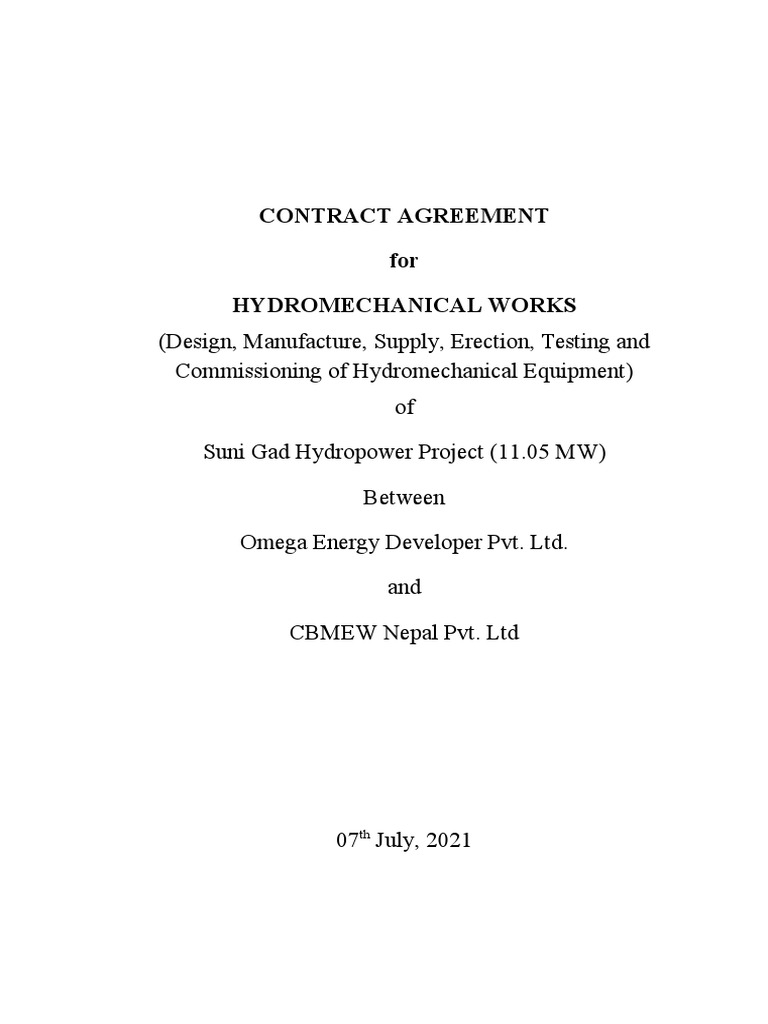 1.0 Contract Agreement | PDF | Employment | Business Law
