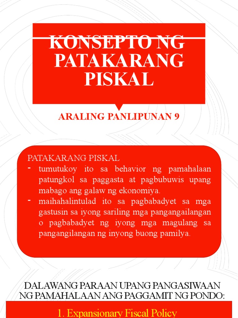 Konsepto NG Patakarang Piskal | PDF