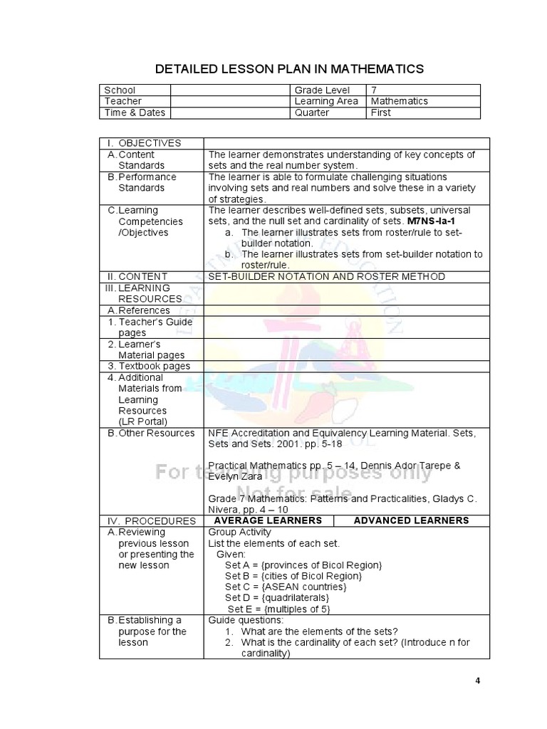 DLP 2W1 M7NS-Ia-1 | PDF | Set (Mathematics) | Behavior Modification