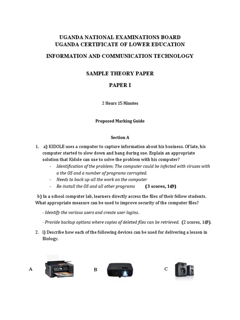 ICT Sample Exam | PDF | Information Security | Computer File