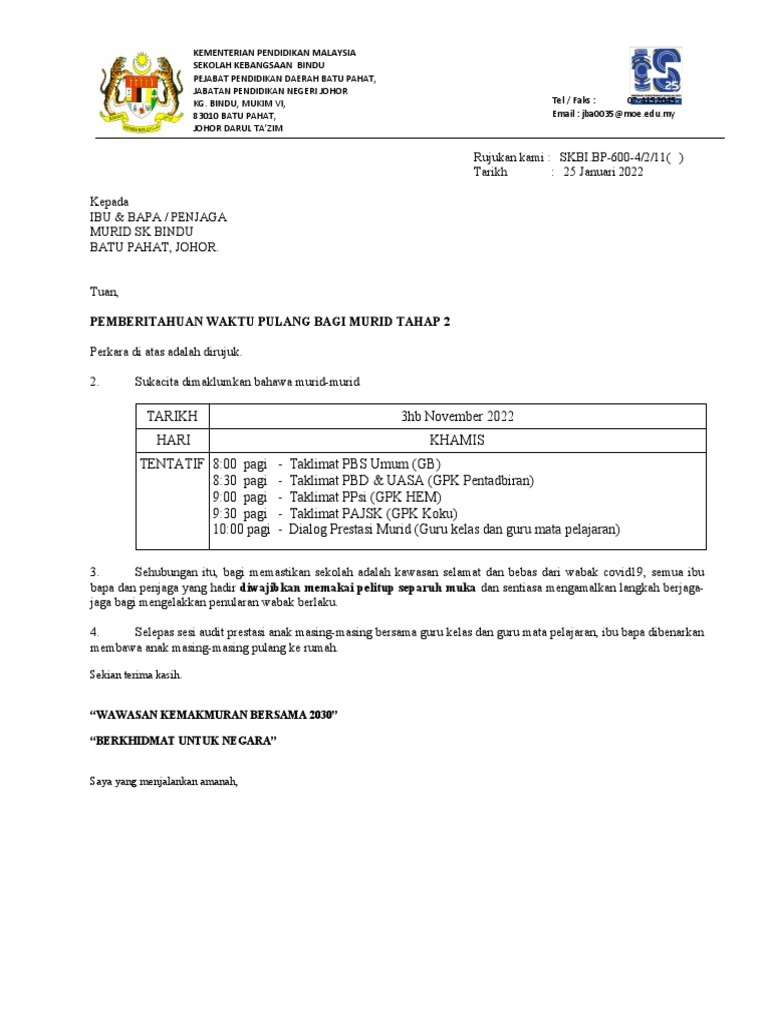 Makluman Balik Awal | PDF
