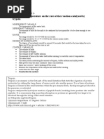 A-Level Biology Enzyme Practical | PDF | Trypsin | Enzyme