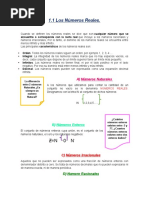 01 Clasificación de Los Números Reales | PDF | Números | Número Real
