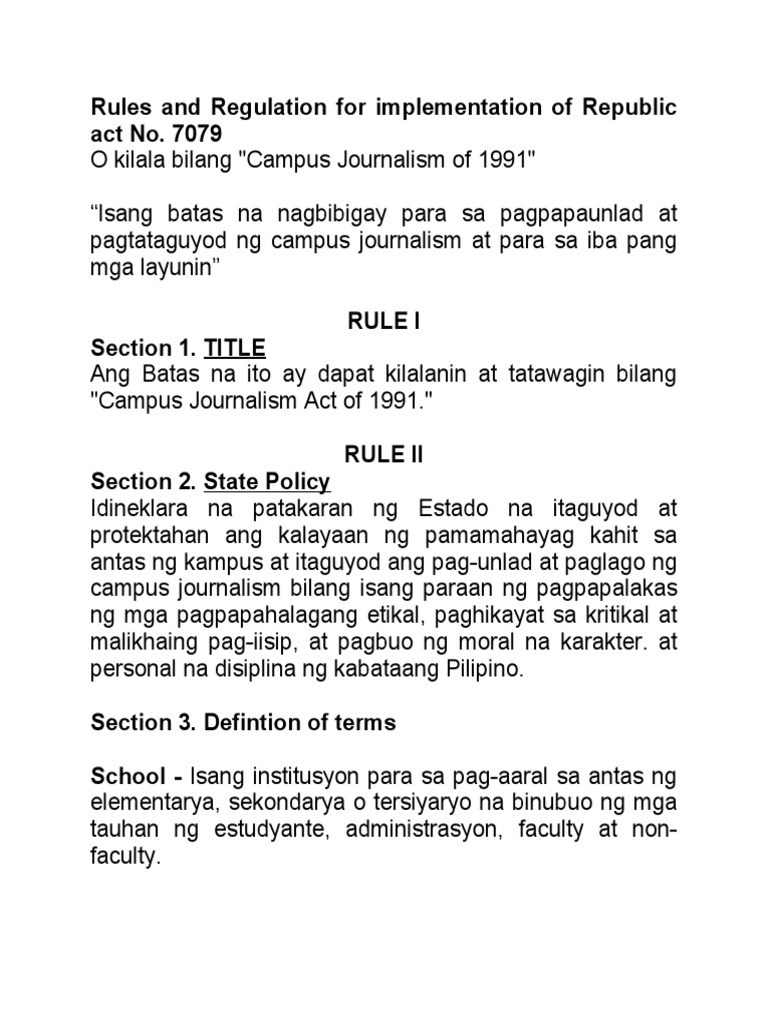 Filipino Copy in Reporting | PDF