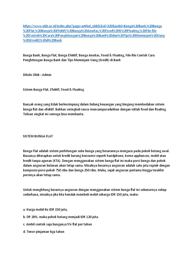 Cara Hitung Bunga 4 | PDF