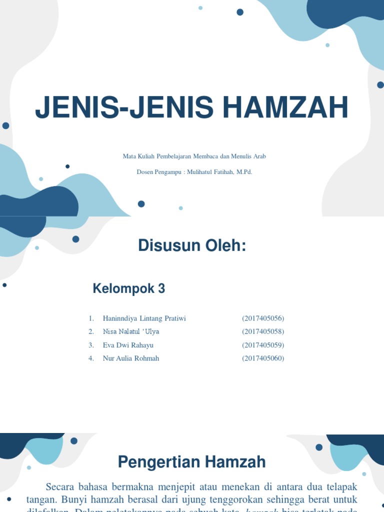 KEL 3 JENIS-JENIS HAMZAH | PDF