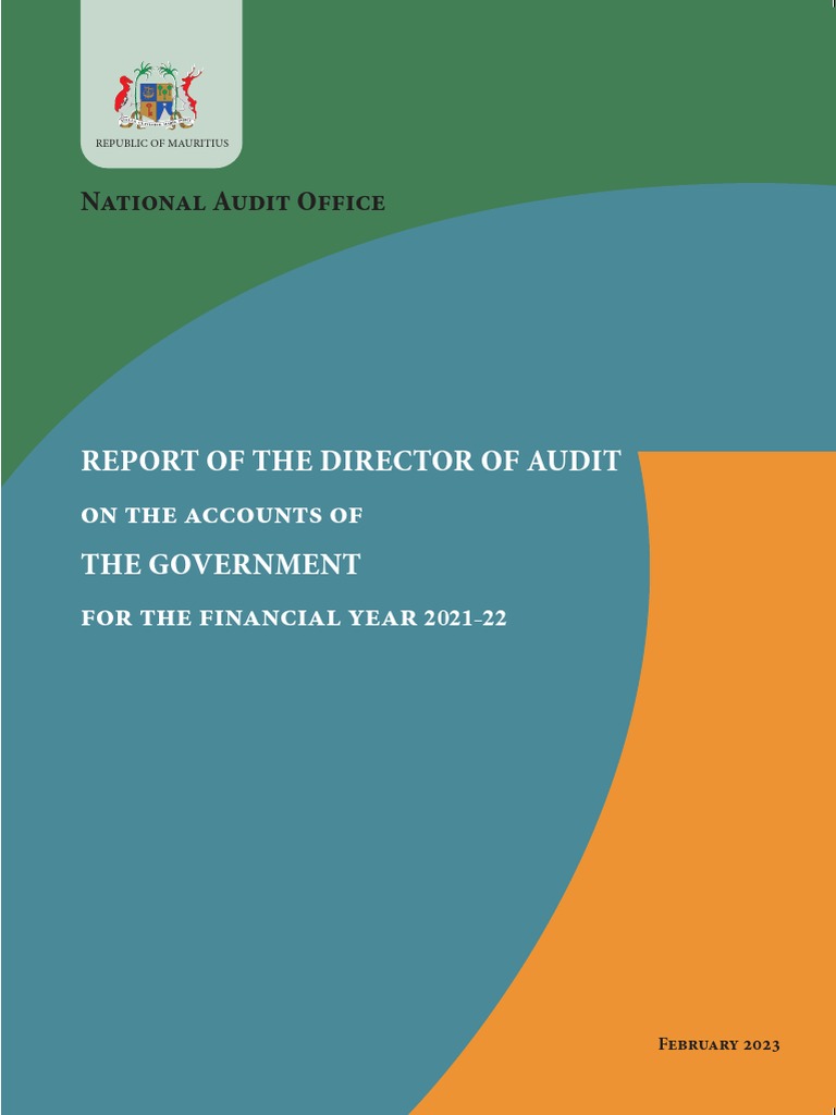 National Audit Report 2021-22 Mauritius | PDF | Audit | Government Debt