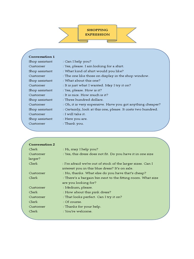 Shopping Expression | PDF