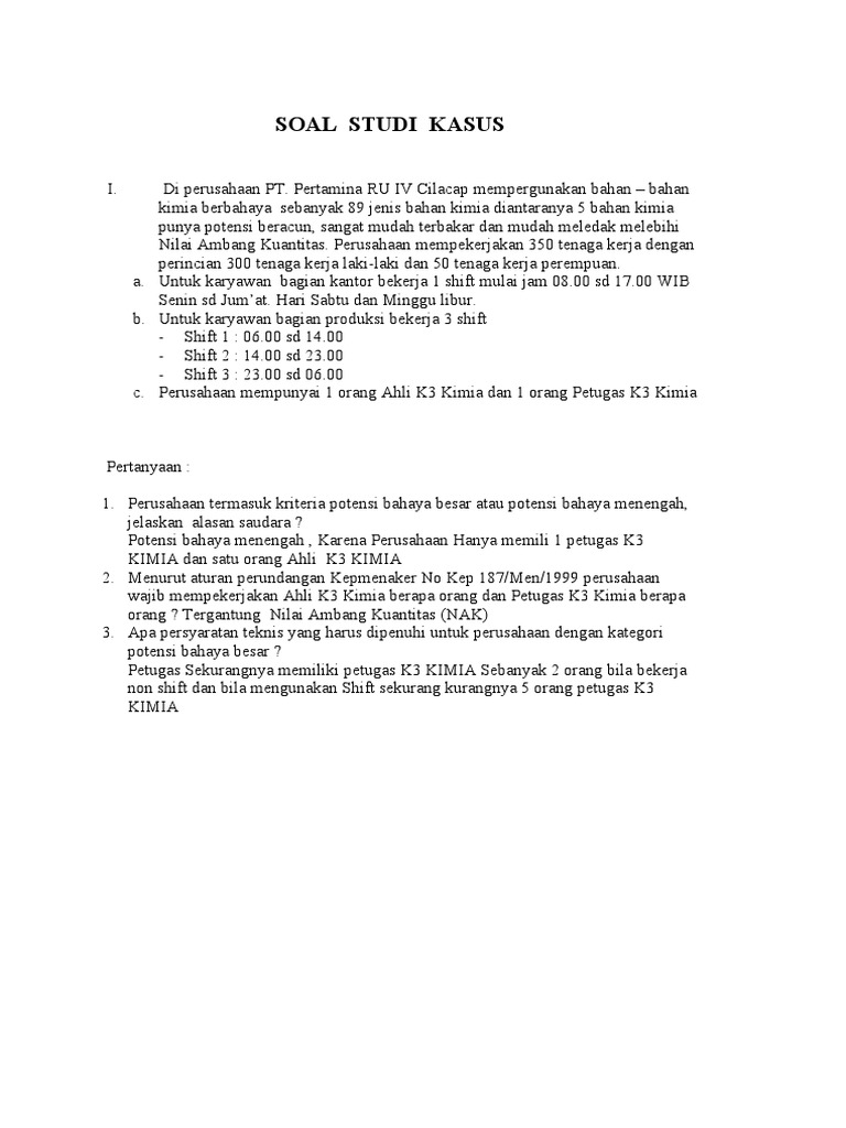 Soal Studi Kasus 2 | PDF